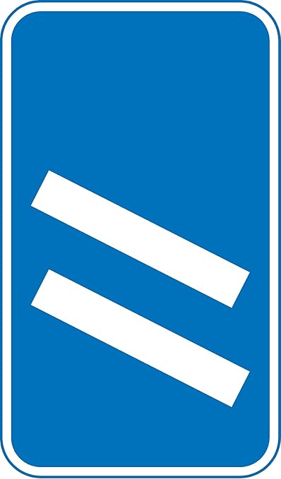 ‘Countdown’ markers at exit from motorway - 2 bars (each bar represents ...