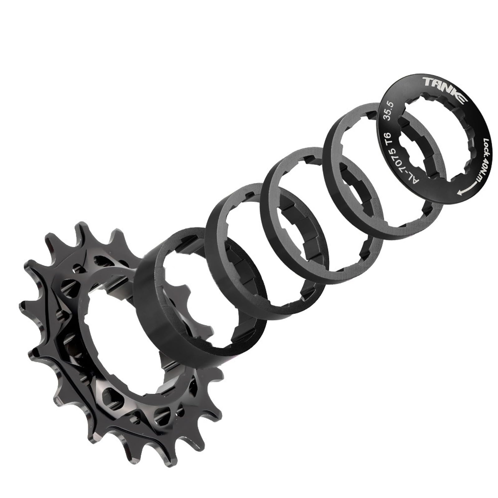 CooMeng 15T/16T/18T Single Speed Cogs Conversion Kit for Multi-Speed ...