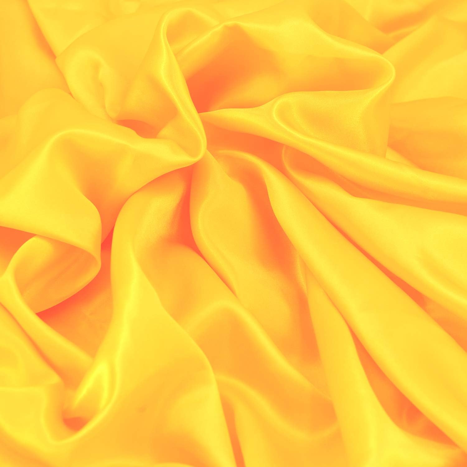 Satin Fabric Bright Yellow Color for Wedding Dress Decoration DIY ...