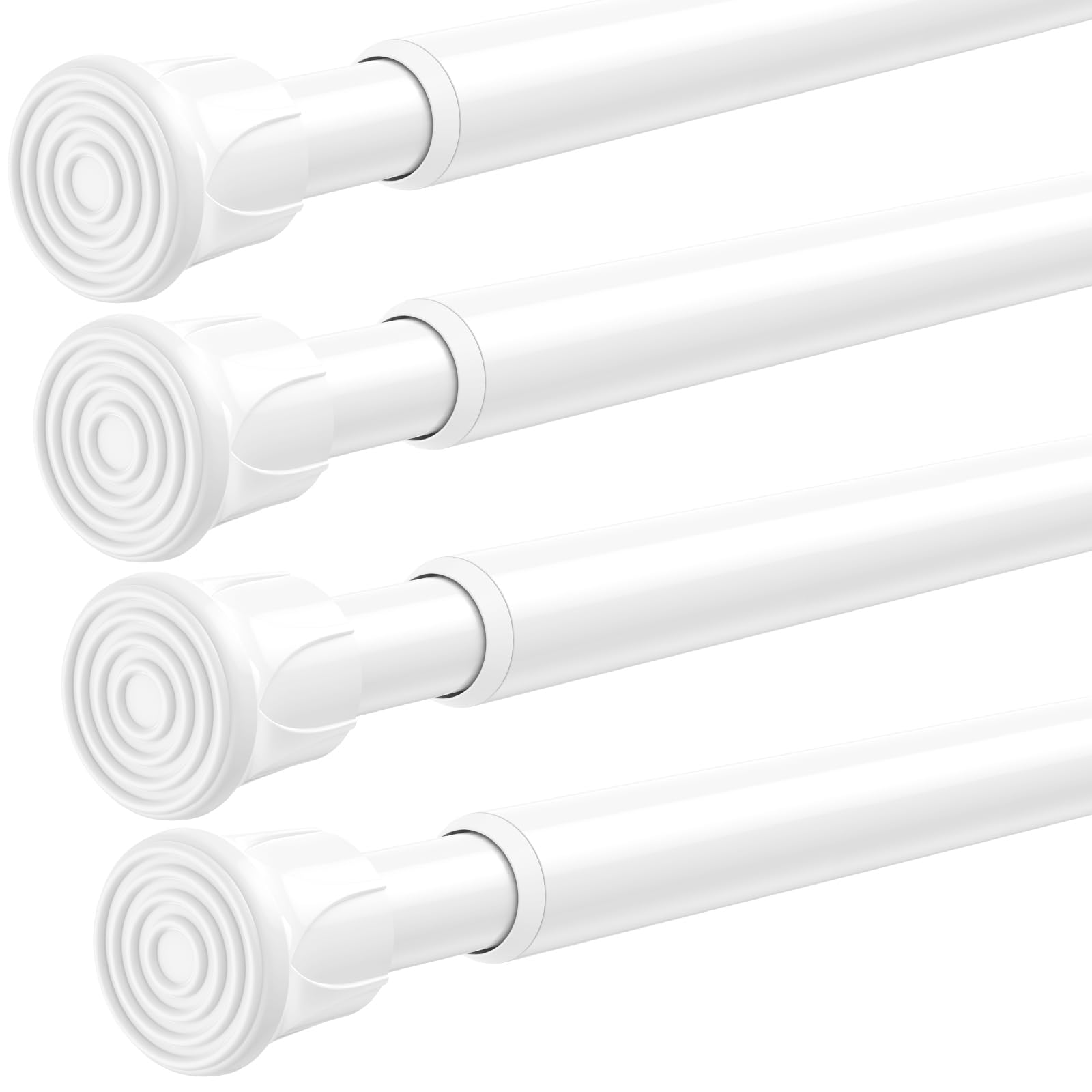 QINGYUN 4 Pack Tension Rods for Windows 28 to 48 inch, Adjustable ...