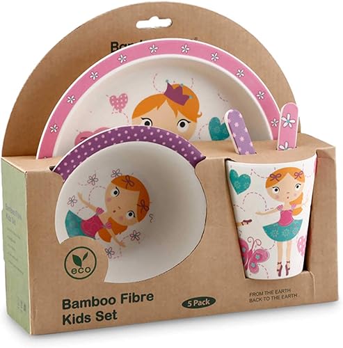 Bamboo Fibre Kids’ Set (Pink, 5 Pc.) price in UAE | Amazon UAE | kanbkam