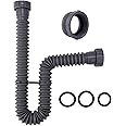 Sink Drain Kit, 1-1/2 Inch Expandable Flexible P-Trap 7.5 Inch - 17.7 ...