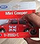 Welly Mini Cooper Model (Red) with Union Jack Top Made of Die Cast ...