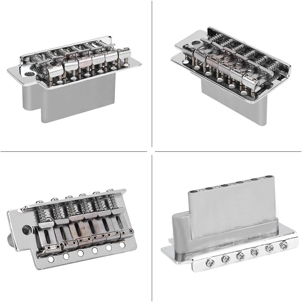 Dilwe Guitar Tremolo Bridge, Zinc Alloy 6 Strings Electric Guitar ...