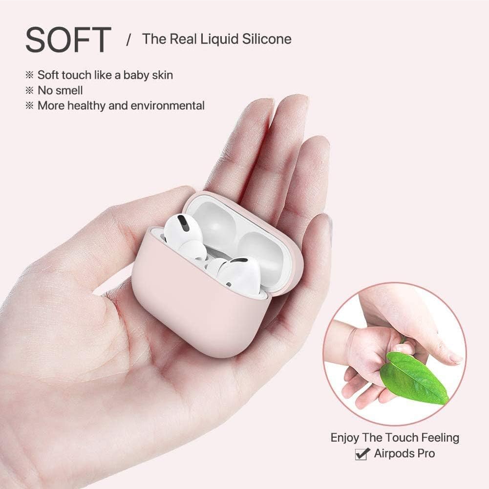 Liquid Silicone Case for AirPods Pro 2019, 360° Full body Protection ...