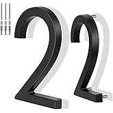 Amazon.com: 6 Inch Floating House Number Metal Modern Anti-Rust House ...