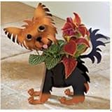 Amazon.com : Painted Yorkie Planter - Dog Indoor or Outdoor (Garden ...