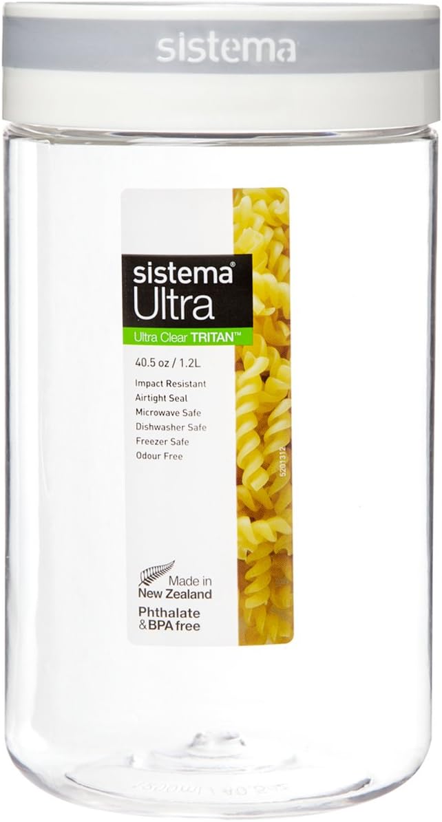 Sistema 51355ZS Tritan Ultra Collection Round Storage Container, 1.2 ...