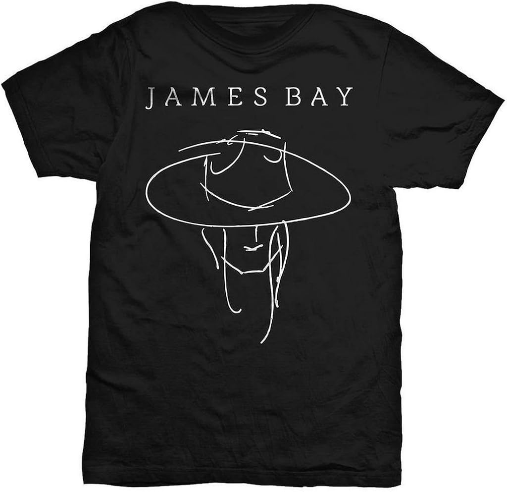 Global Merchandising James Bay Man in Hat T-Shirt Black: Amazon.co.uk ...
