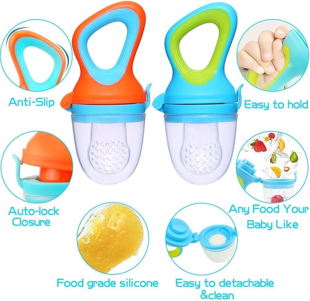 Baby Food Feeder Fresh Food Fruit Feeder Pacifier 3 Different Sized ...