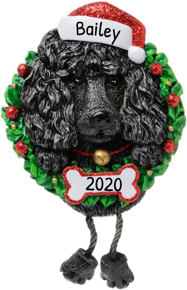 Amazon.com: Personalized Black Poodle Pure Breed Christmas Tree ...