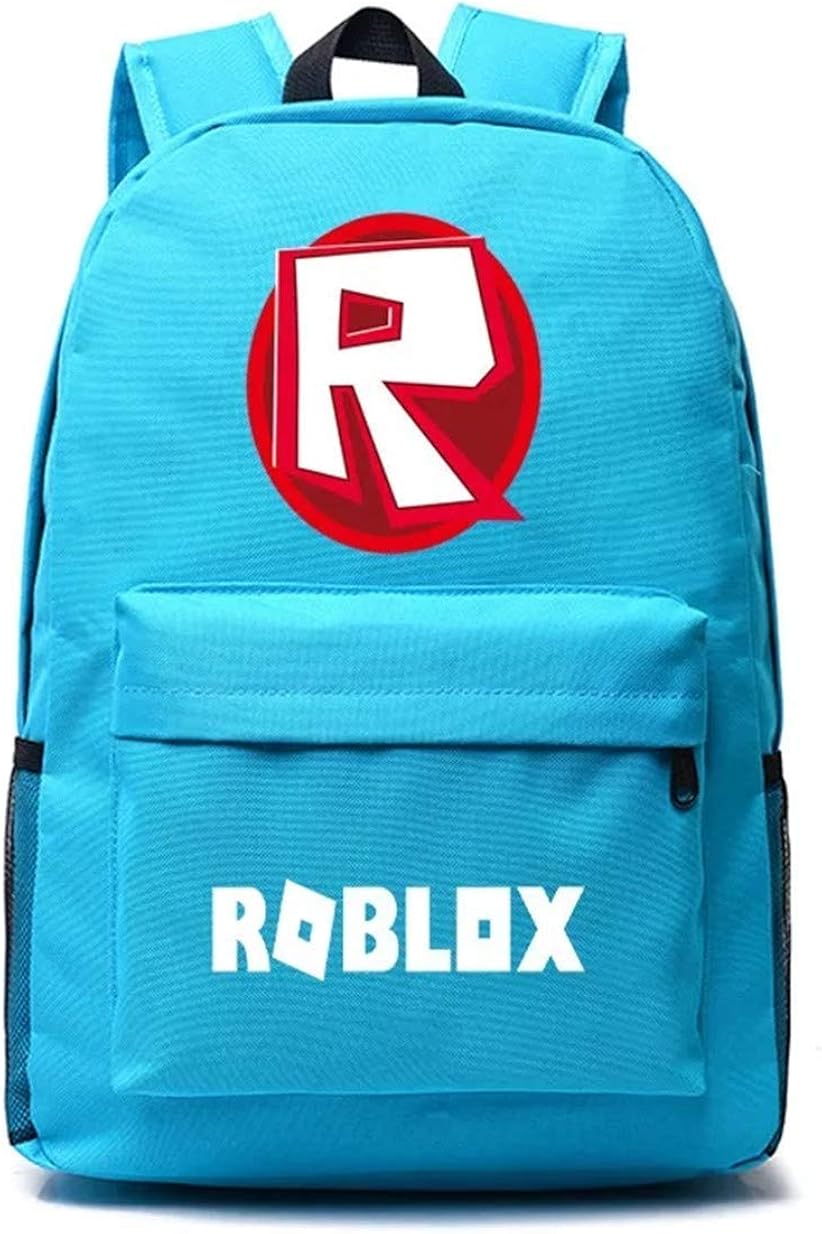 Kid Roblox Game Backpack School Travel Outdoor Navy R One Size: Amazon ...