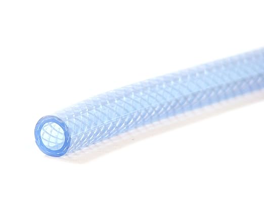 ID 3/8" (10mm) 100 Ft 30 Metres High Pressure Braided PVC Tubing Clear ...