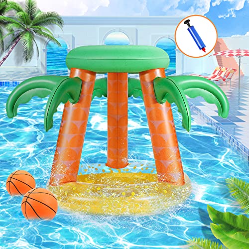 Swimming Pool Basketball Hoop Set Pool Games Inflatable Pool Toys for ...