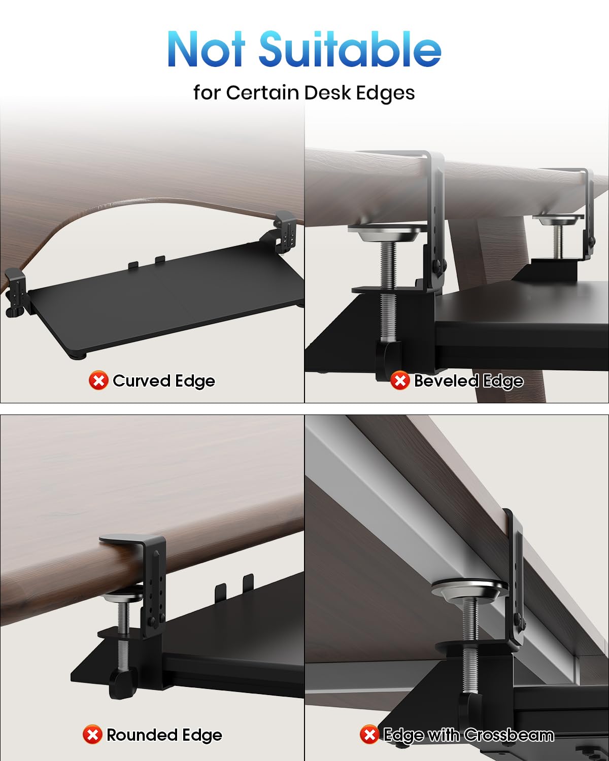 Mua Small Keyboard Tray Under Desk, Pull Out Keyboard & Mouse Tray with ...