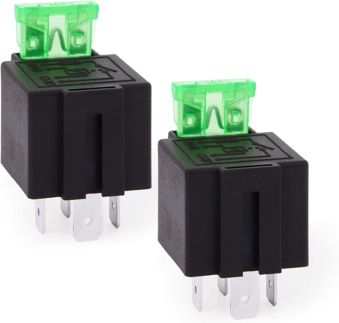 Ehdis® Fused Relay On/Off 12V 30A Automotive 4-Pin Fuse Mounting Base ...