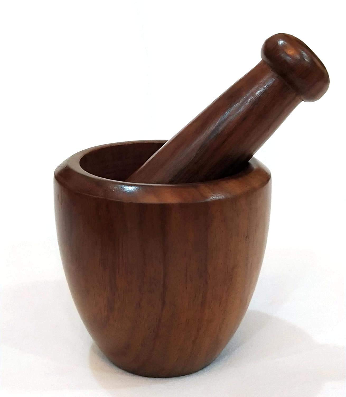 Buy ISKA Beautiful Wooden Okhli Mortar | Imam Dasta | Ohkli Musal ...