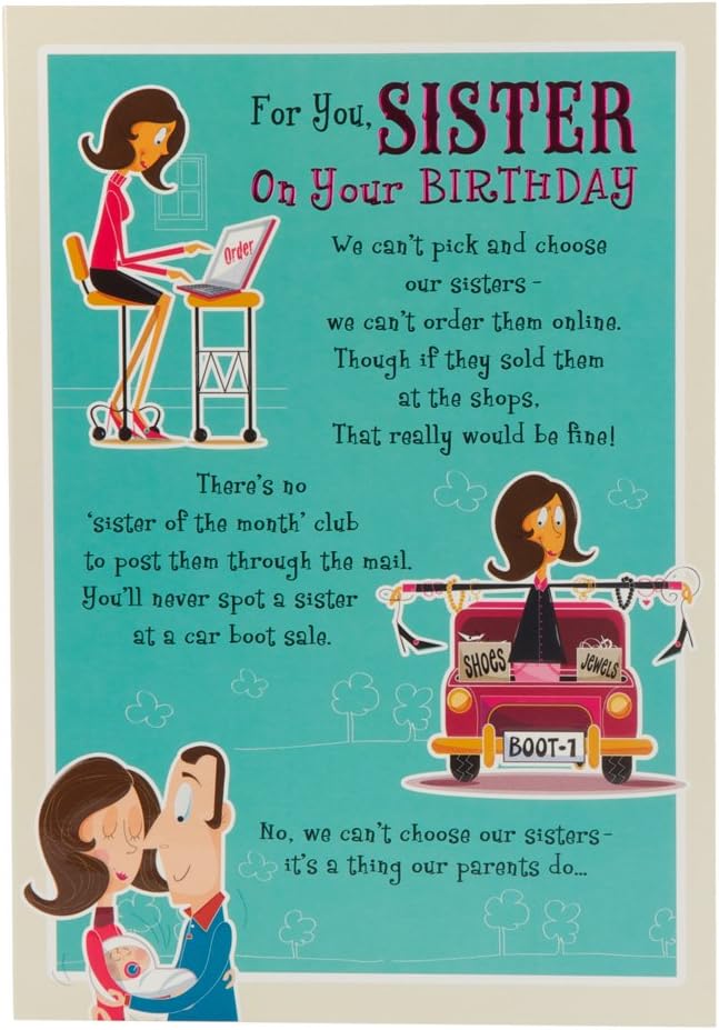 Hallmark Birthday Card For Sister Can t Choose Our Sisters Medium Hallmark Birthday Card For Sister Can t Choose Our Sisters Medium