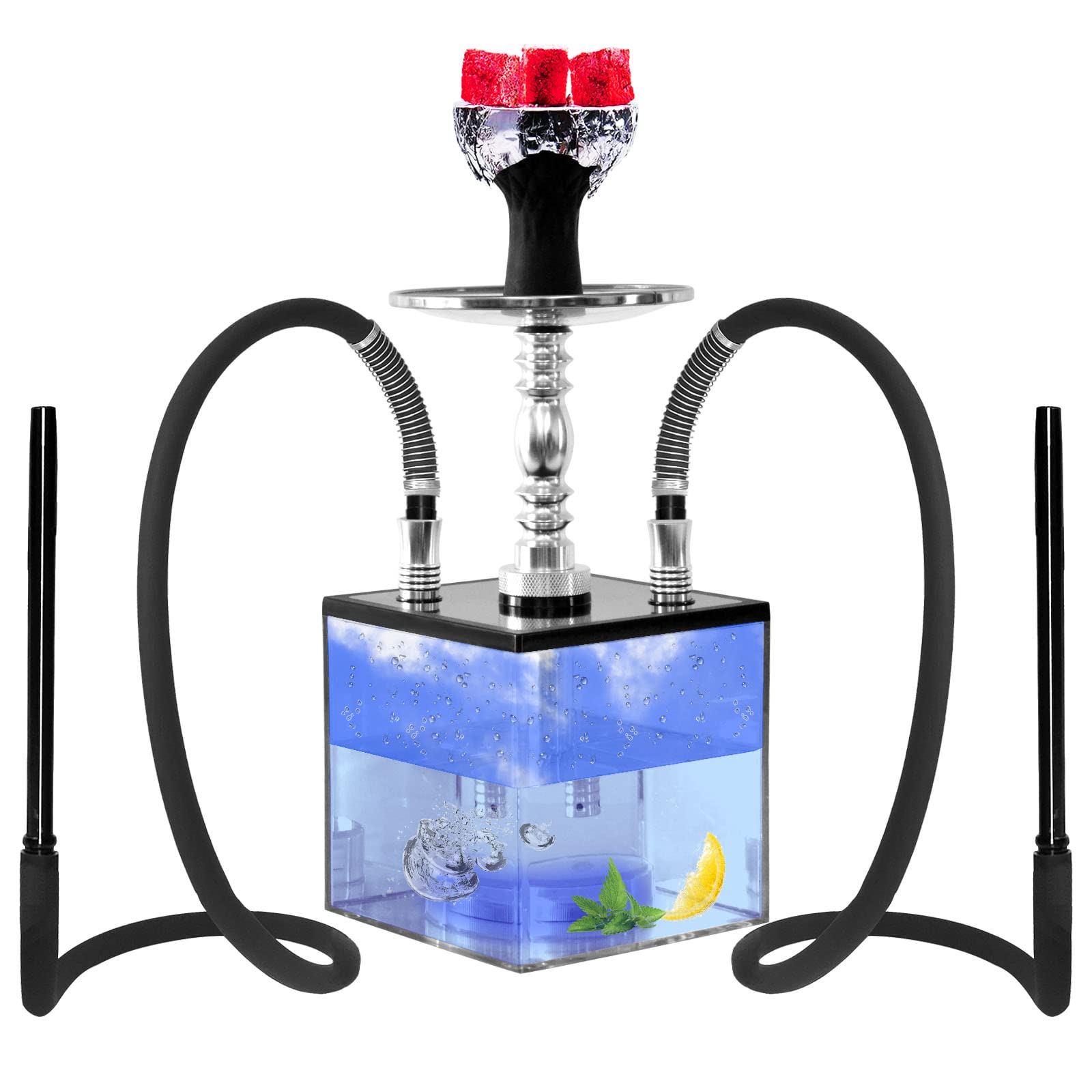 Mua SunWamntin Hookah Set 2 Hose Hookah with Everything Modern Cube ...