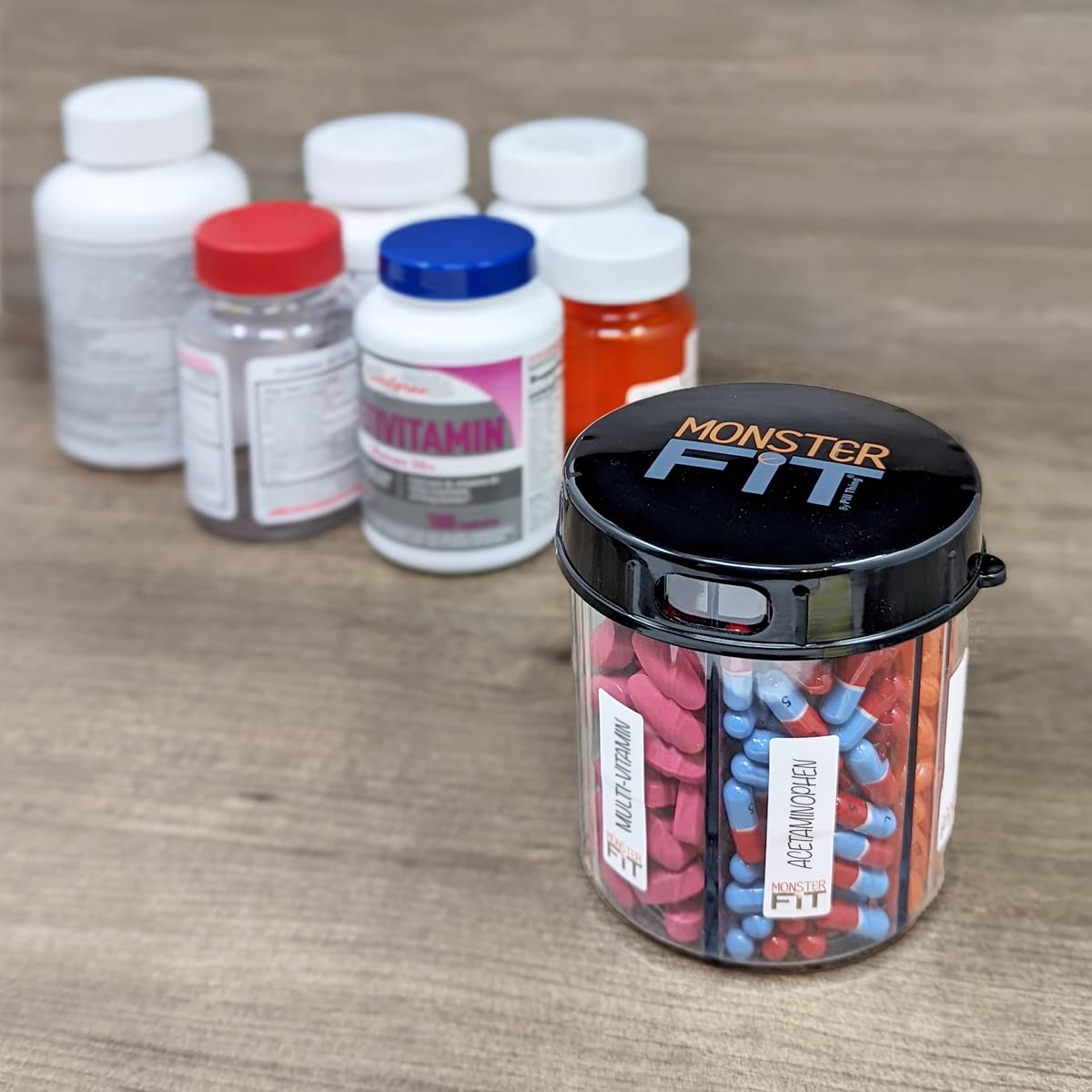Mua Monster Jr Supplement Pill Dispenser - Holds Small Medium ...