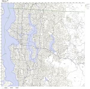Bellevue, WA ZIP Code Map Laminated : Amazon.ca: Office Products