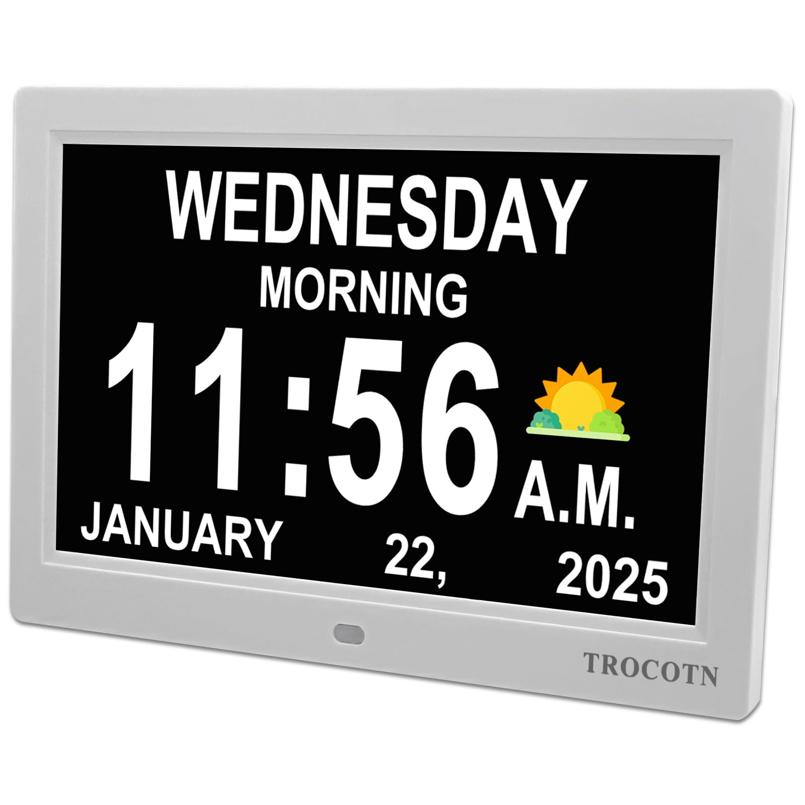 TROCOTN Dementia Clocks, Large Display Calendar Alarm Clock with Auto ...
