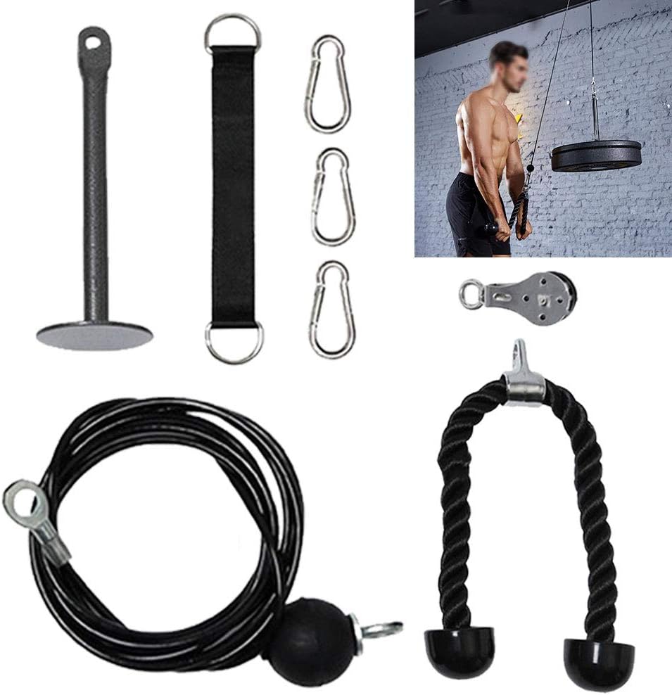 Fitness DIY Pulley Cable Machine Hand Strength Non Slip Lifting ...