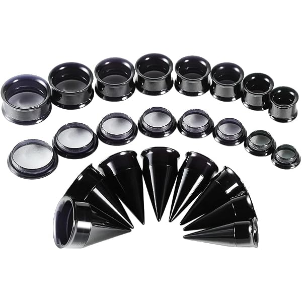 Ear Lobe Taper/Stretcher Body Jewelry Acrylic Screw-Fix Ear Plugs ...