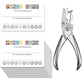 Amazon.com : 100 PCS Punch Cards for Small Business, Reward Chart ...