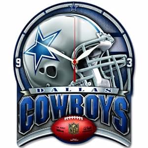 Amazon.com : NFL Dallas Cowboys High Definition Clock : Wall Clocks ...