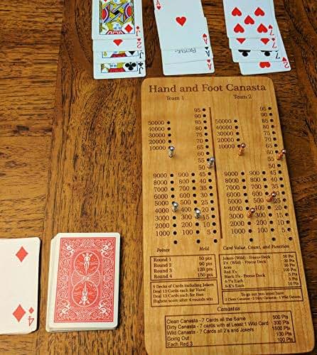 Hand and Foot Canasta Score Board: Amazon.ca: Handmade