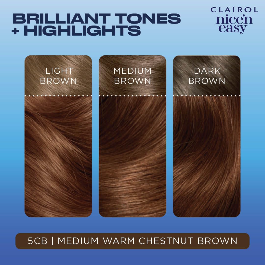 Mua Clairol Nice'n Easy Permanent Hair Dye, 5CB Medium Warm Chestnut ...