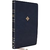 NKJV, Large Print Thinline Reference Bible, Blue Letter, Maclaren Series, Leathersoft, Black ...