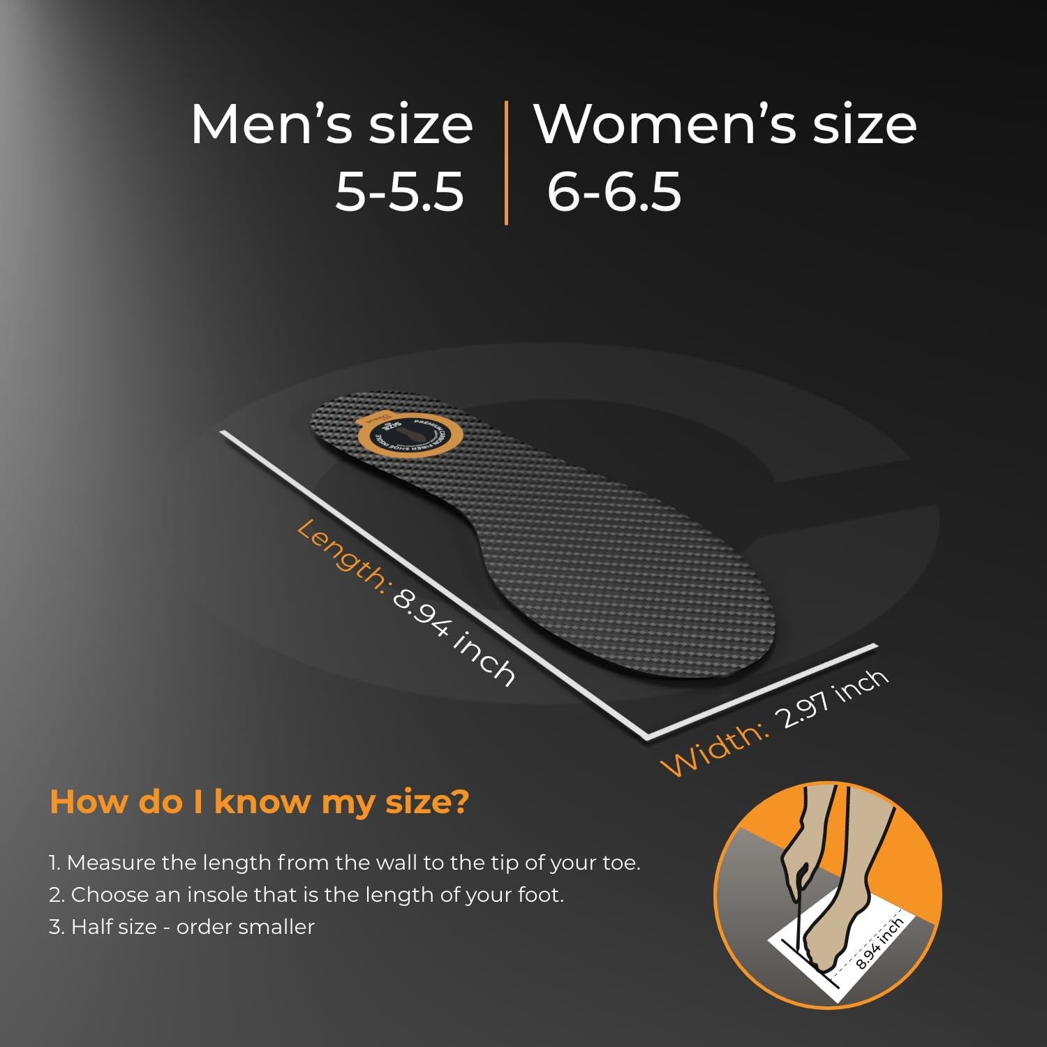 Mua EstCarbon - Carbon Fiber Insole - 1 pc, Men 5-5.5, Women 6-6.5 ...