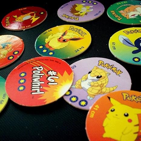 Nintendo POGS 10 Assorted MILKCAPS - POKEMON - All Different - Ultra ...