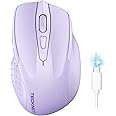 Amazon.com: TECKNET Wireless Mouse (BT5.0/3.0 & 2.4G) Rechargeable 4800 ...
