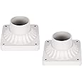 LIT-PaTH Outdoor Post Light Mounting Base, Pier Mount Base with White ...