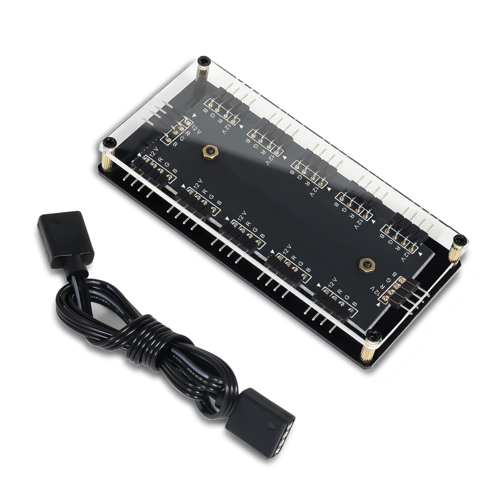 Mua 12V 4Pin RGB LED Hub，11 Way 12V 3 Pin RGB Splitter Controller with ...