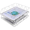 Amazon.com: PAG 2 Packs Desktop File Organizer Metal Stackable ...
