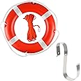 Amazon.com : Life Ring 23" Orange Boat Safety Throw Ring with Water Floating Grab Lines Set Life ...