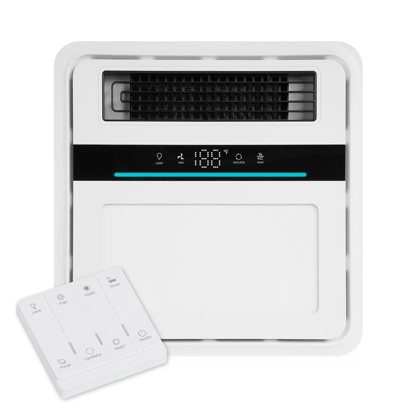 VallisCo Bathroom Exhaust Fan with Light and Heater, 4 in 1 Bathroom ...