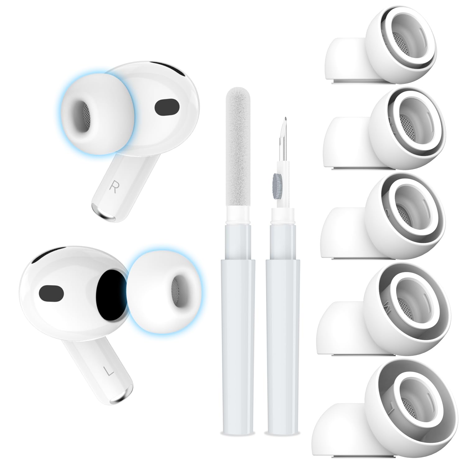 [5-Pairs] Ear Tips for AirPods Pro 3 Earbuds (2025), Soft Silicone ...