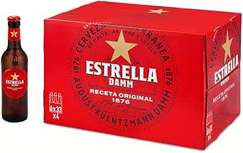 Estrella Damm Cerveza - Caja de 24 Botellas 33cl: Amazon.es ...