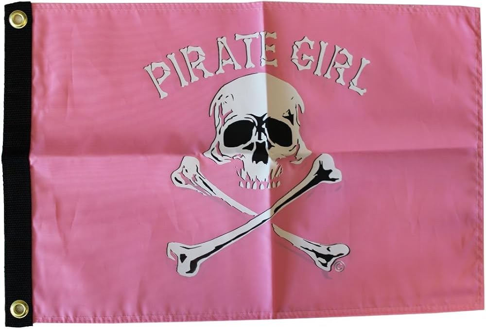 Amazon.com: Pirate Girl - 12 in x 18 in Pirate Flag: Clothing