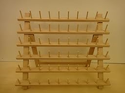 Amazon.com: US Art Supply Premium Beechwood 60-Spool Sewing ...