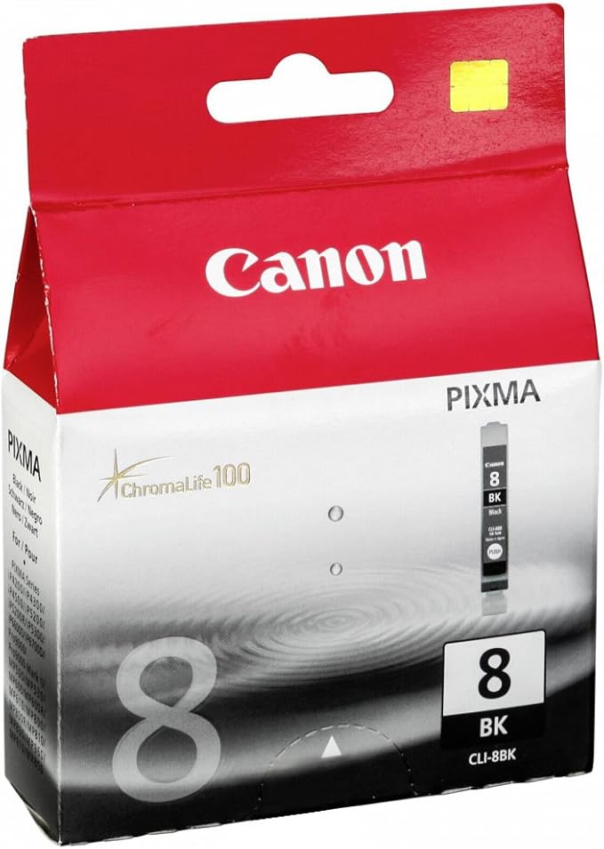 Canon No. 8 Black Ink Cartridge (Chromalife 100 Inks, CLI-8BK): Amazon ...