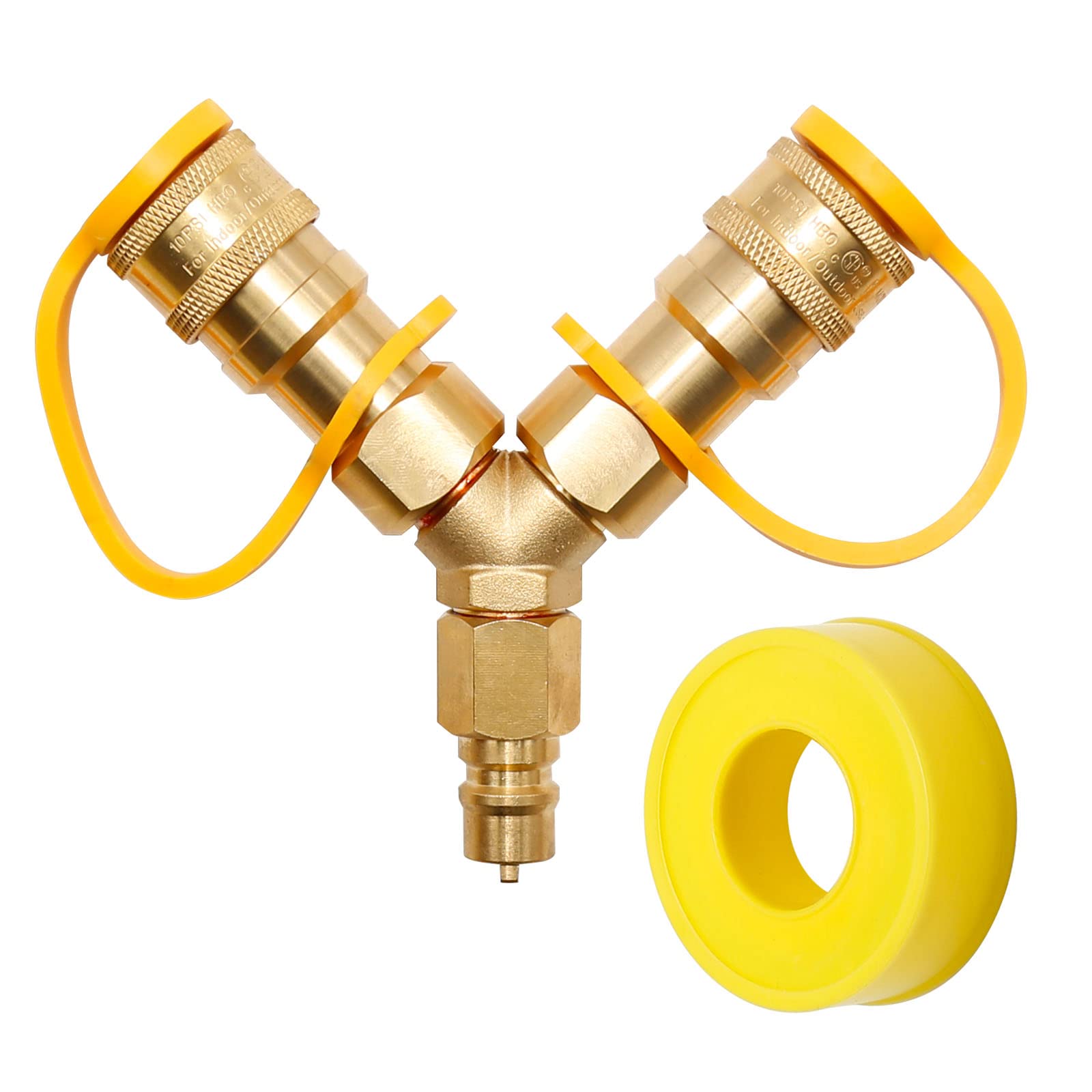 Saihisday 3/8 Inch Y Natural Gas Quick Connect Fittings, Replacement ...