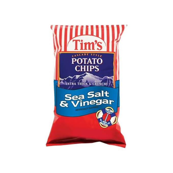 Amazon.com: Tim's Cascade Style Potato Chips, Sea Salt & Vinegar, 7.5 Ounce