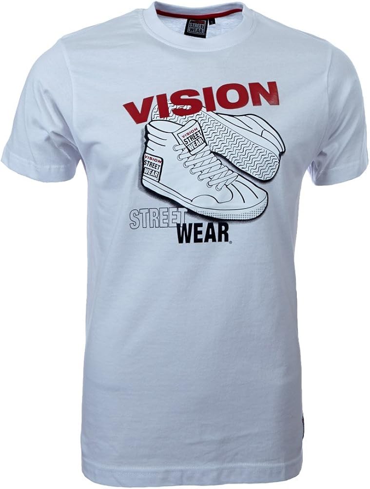 Vision Street Wear Sneaker T-Shirt White XL: Amazon.co.uk: Clothing