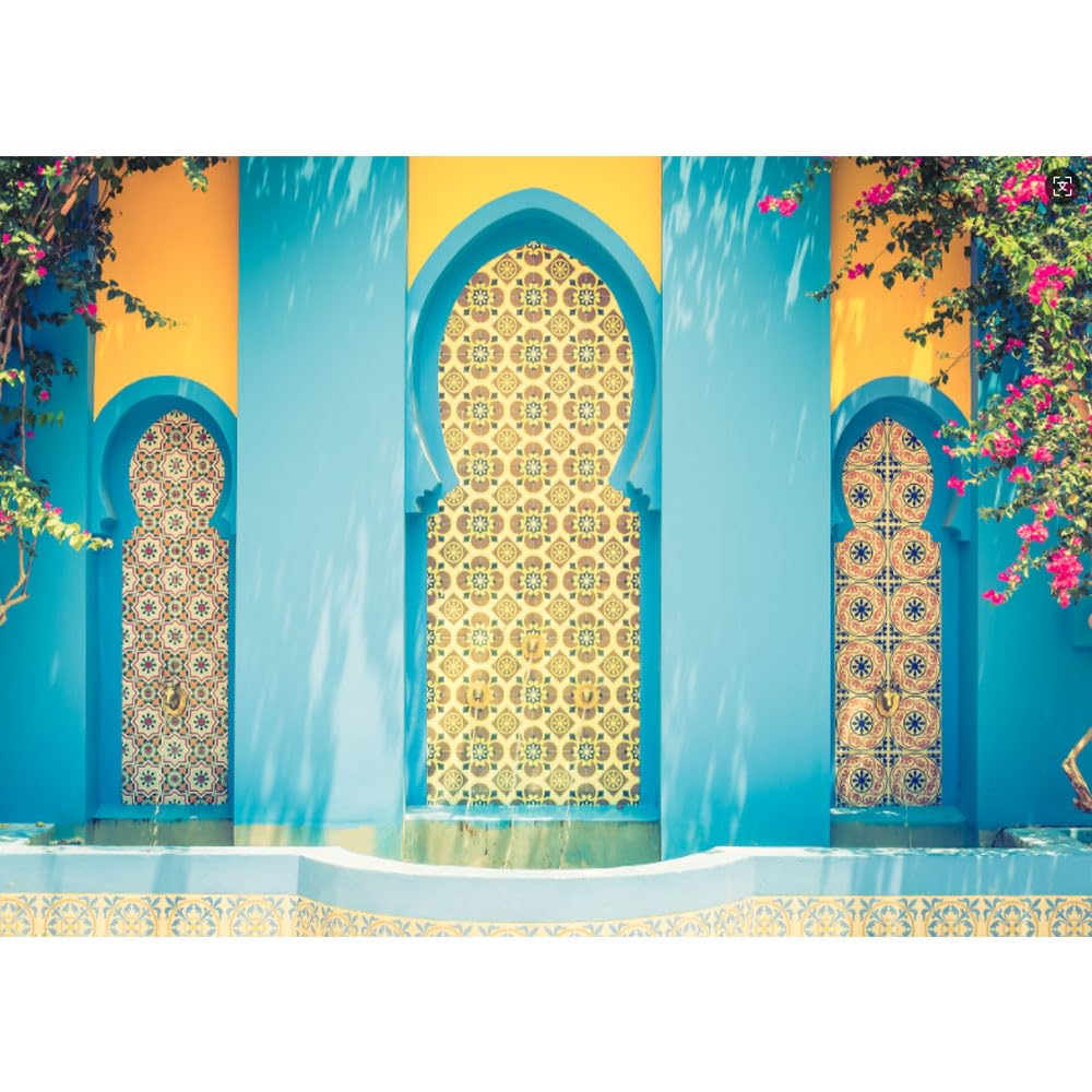 7x5ft Moroccan Palace Art Mural Backdrop Retro Middle Eastern Style ...